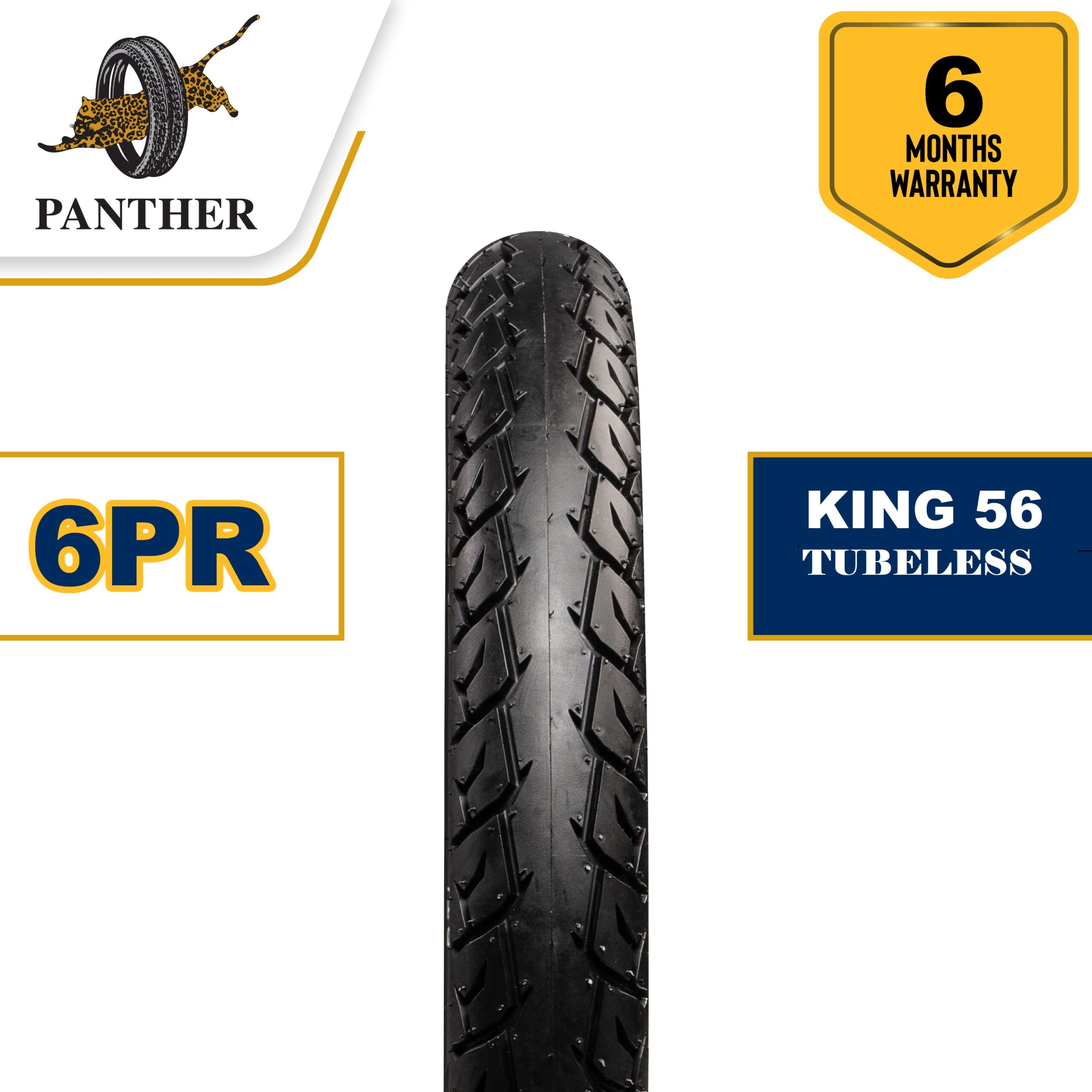 Panther KING56 Tubeless 90/90-18 (Front & Rear) 6 PR - GS 150 YBR 125 ...