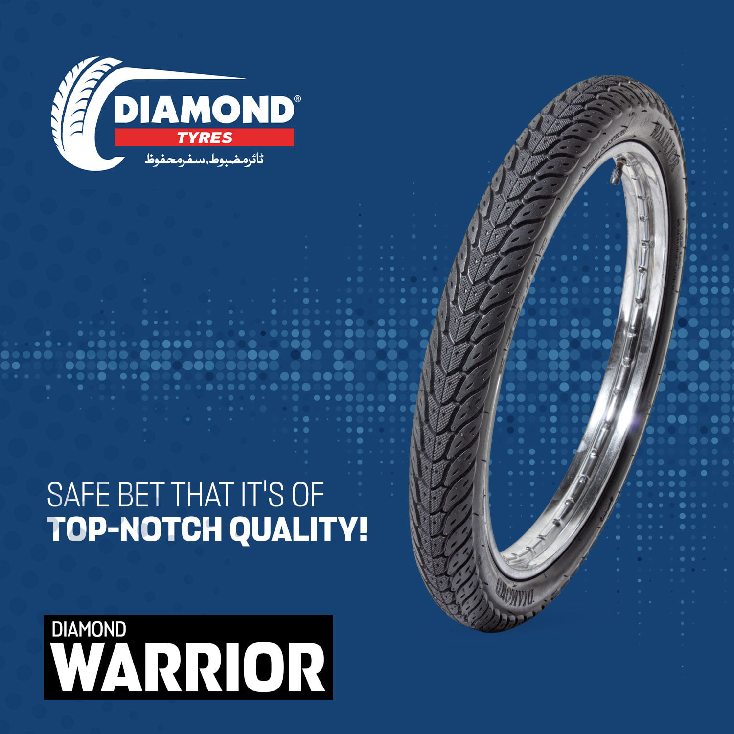 Diamond Warrior 2.50-17 (Rear) 6 PR – 70 CC – Motorcycle Tyre & Tube ...